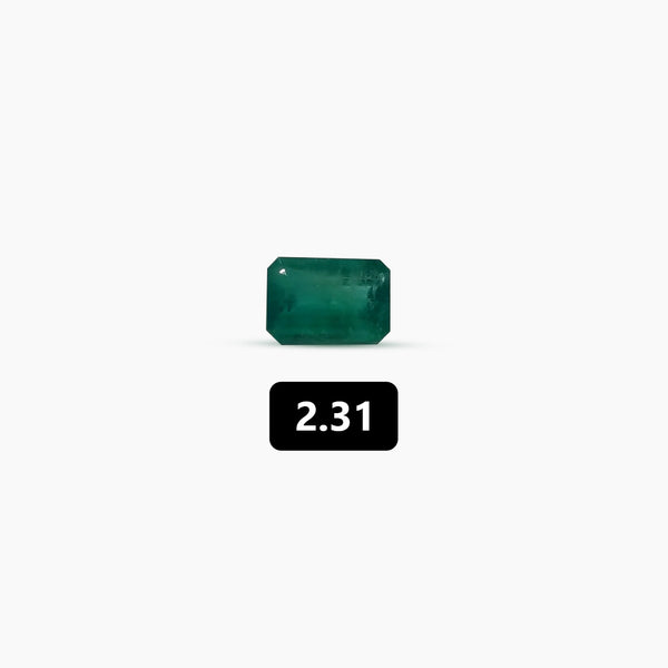 2.31 Carats Intense Green Emerald Cut Natural Colombian Emerald Loose ...